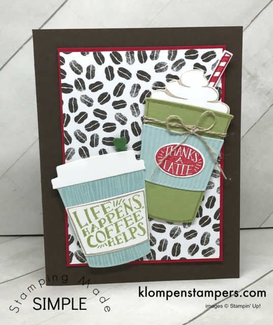 Coffee Cafe Card - Klompen Stampers