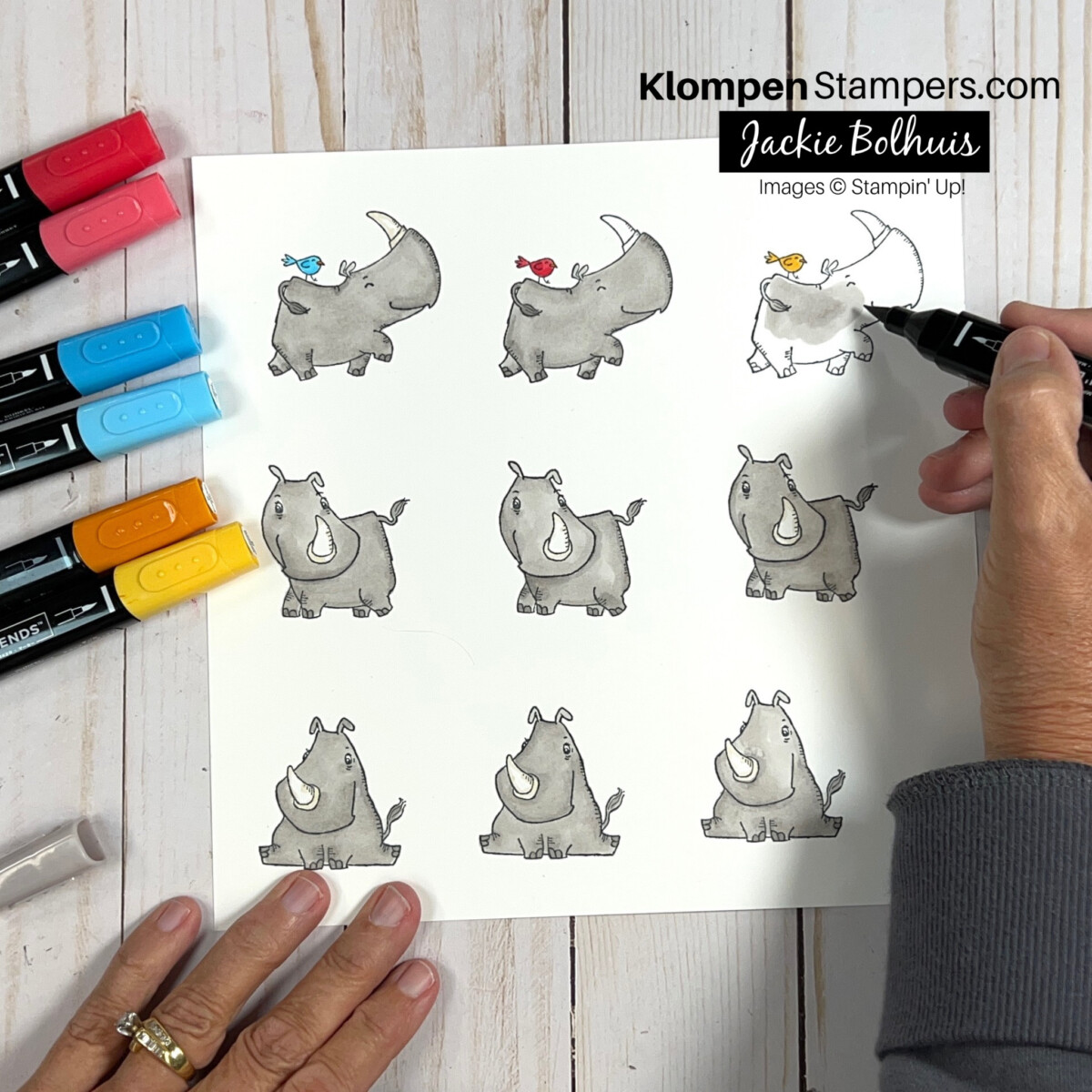 Adorable Rhino Ready Card Making Ideas - Klompen Stampers